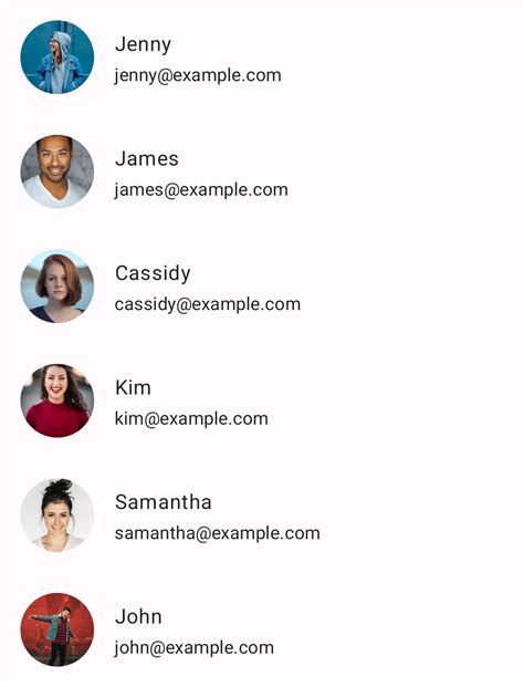 jetpack compose list components composables