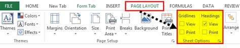 print titles excel