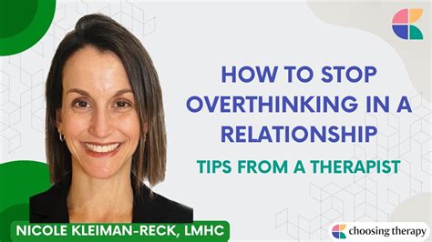 How To Stop Overthinking In A Relationship Youtube