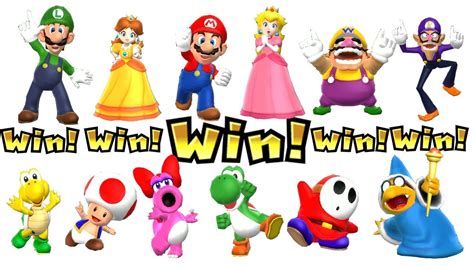 Mario Party 9 All Characters Win And Lose Animations Youtube