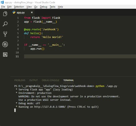 dialogflow fulfillment webhook tutorial using python flask 2022