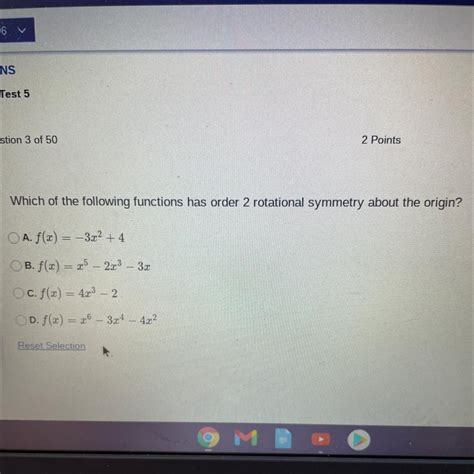 Which Of The Following Functions Has Order 2 Rotational Symmetry About