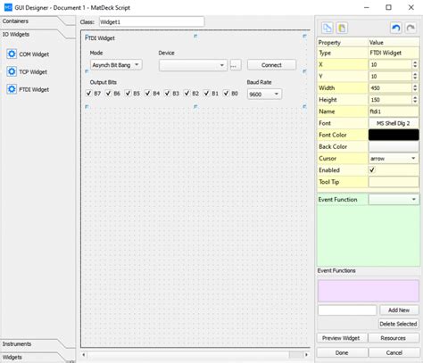 python uart com port gui designer labdeck