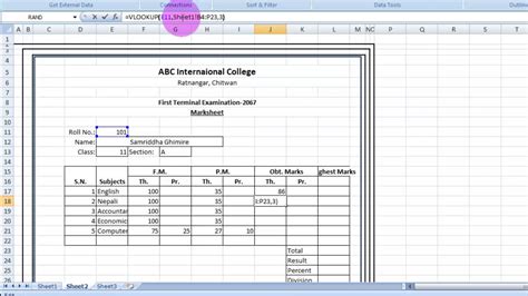 how to make a exam marksheet in excel youtube riset