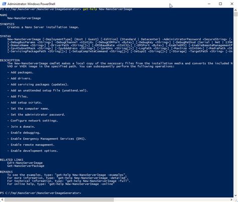 nano server image generator