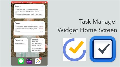 ios 14 task widget home screen youtube
