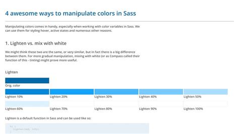 sass color functions