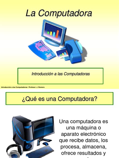 Clase 1 Introducción A Las Computadoras Pdf Dispositivo De