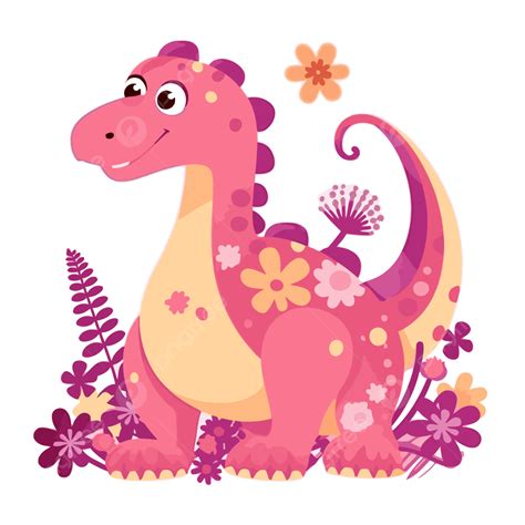 Happy Dinosaur Cute Dinosaur Pink Dinosaur Creative Dinosaur Png