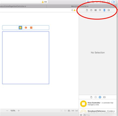 ios size inspector not working in xcode there are no options showing