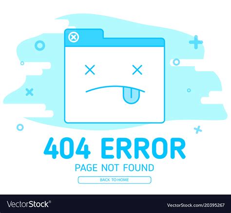 404 error with icon tab wedsite error royalty free vector
