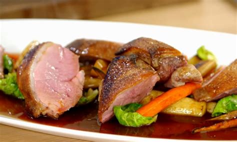 James Martin Roasted Duck Breast With Lavender Roasted Root Vegetables