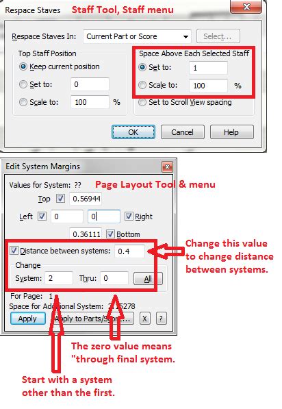 system spacing issue makemusic help center