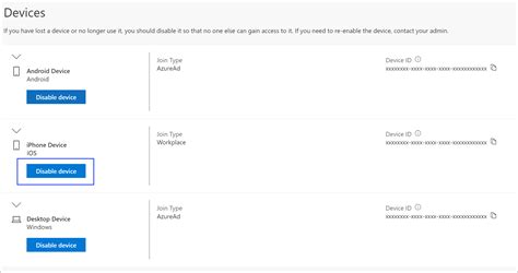 manage your work or school account connected devices from the devices page