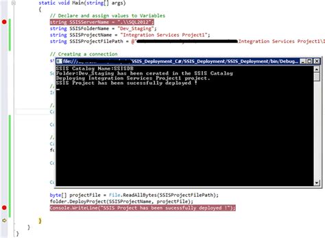 deploy ssis projects using c