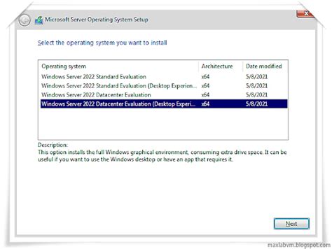 lab vm testing windows server 2022 preview step by step installation