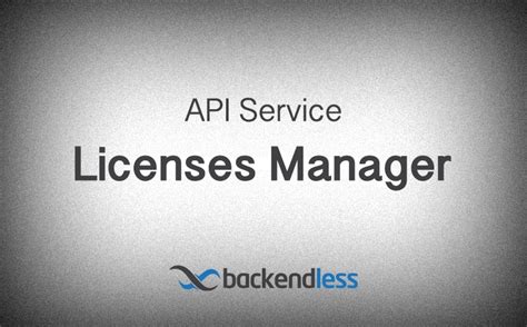 build simple license manager api services with javascript backendless