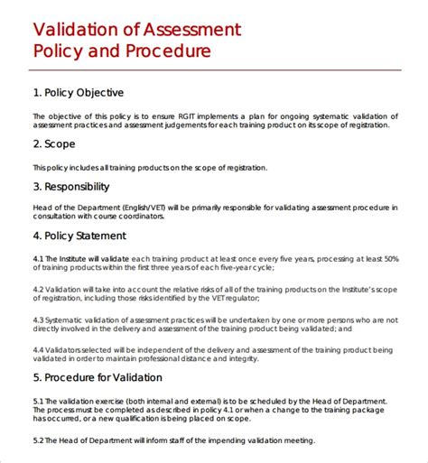 validation plan template