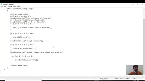 how to copy array elements to another array youtube