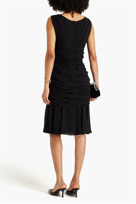 Dolceandgabbana Ruched Silk Crepe Dress The Outnet