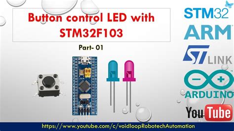 stm32f103 microcontroller led onoff control with push button as input