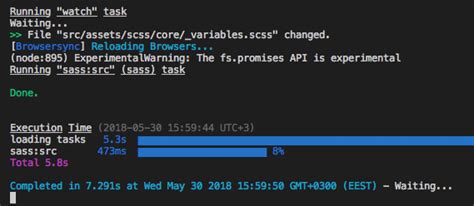 javascript browsersync reloads browsers before task has finished when