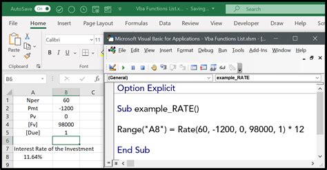 how to use the vba rate function syntax example
