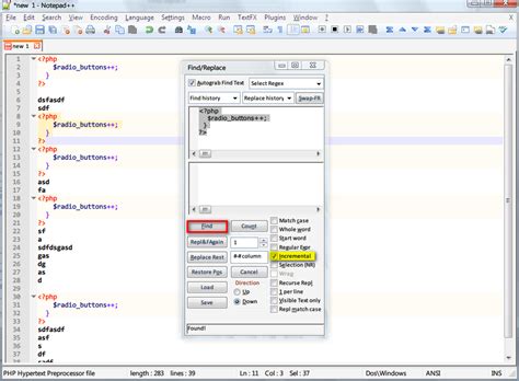 find multiple lines in notepad stack overflow