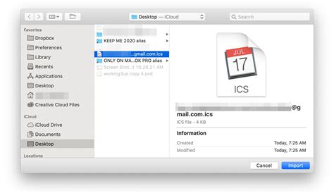 how to import ics calendar files