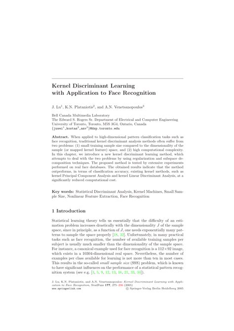 pdf kernel discriminant learning with application to face recognition