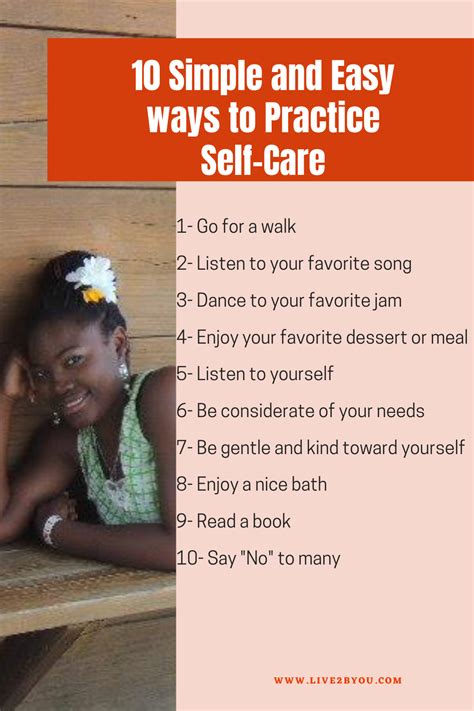 10 Simple And Easy Ways To Practice Self Care Live2byou