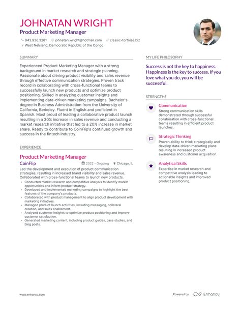 3 Product Marketing Manager Resume Examples And How To Guide For 2024