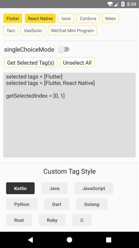 react native tag group npm