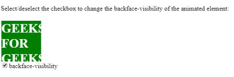 html dom style backfacevisibility property geeksforgeeks