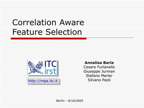 ppt correlation aware feature selection powerpoint presentation free