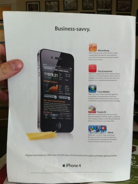 new apple print ad touts iphone s business savvy mac rumors