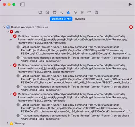 flutter ios error xcode multiple commands produce stack overflow