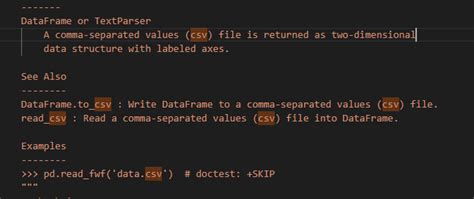 python show complete documentation in vscode stack overflow