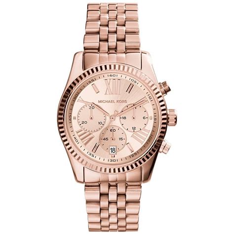 Michael Kors Silver Watch With Rose Gold Face