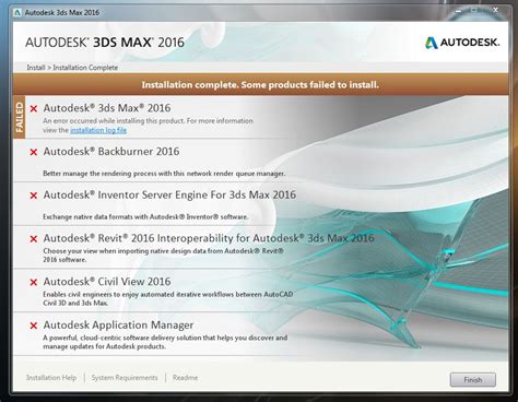 installation complete some products failed to install error 1603