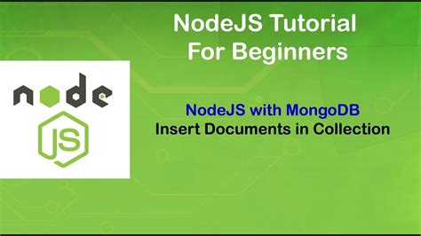 nodejs tutorial for beginners mongodb insert documents