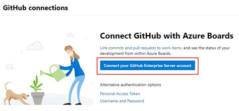 connect an on premises project to a github enterprise server azure