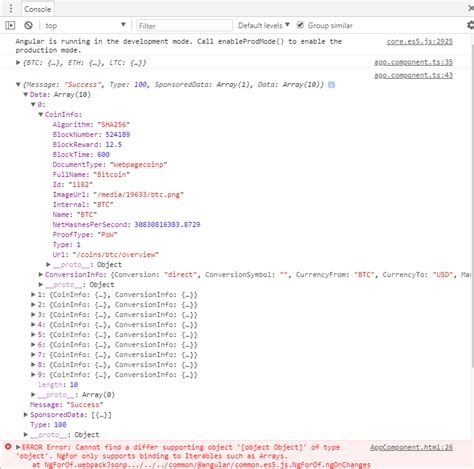 typescript angular 5 iterate over [object] array[object