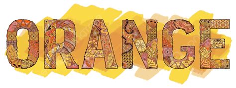 كائن متجه Zentangle الزخرفية مع موضوع برتقالي للزخرفة المتجه النجوم