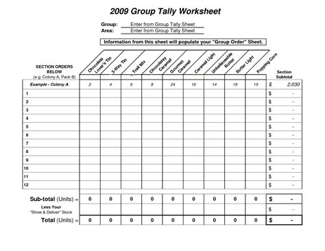 create a tally chart
