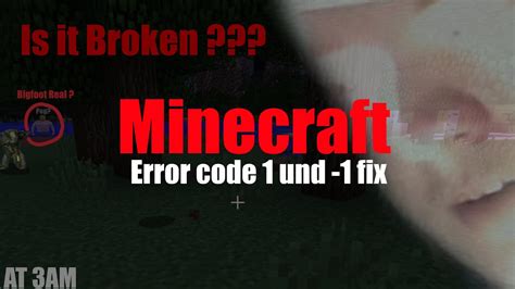 minecraft error code 1 und 1 fix german youtube