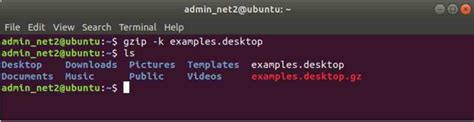 how to use the gzip command in linux
