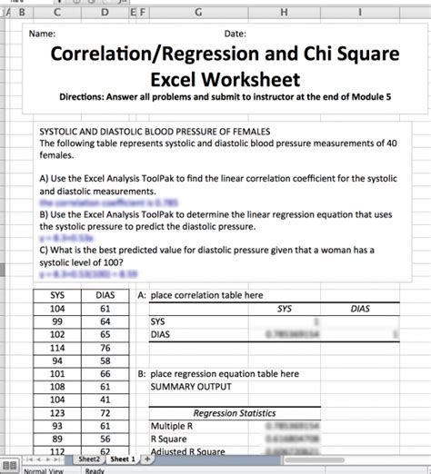 use the excel analysis toolpak to find the linear