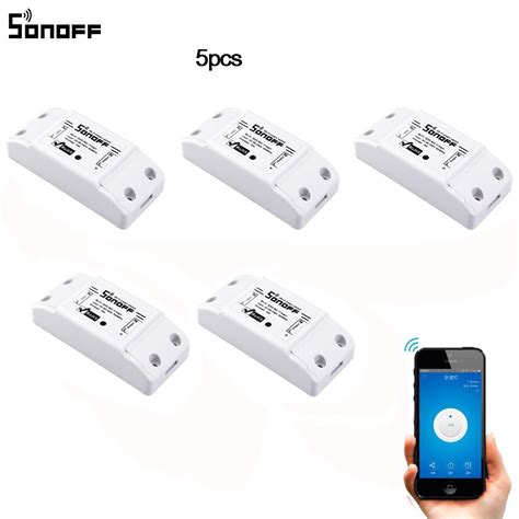 5pcs sonoff wifi switch intelligent universal wireless diy switches