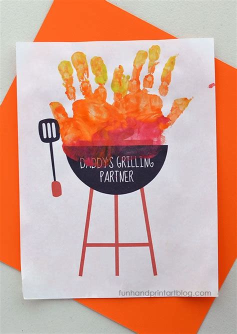 Handprint Grill And T Idea For Fathers Day Bbq Loving Dads